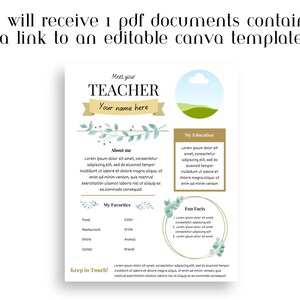 Meet Your Teacher Digital Flyer and Poster Templates | Editable and ...