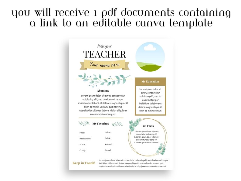 Meet Your Teacher Digital Flyer and Poster Templates | Editable and ...