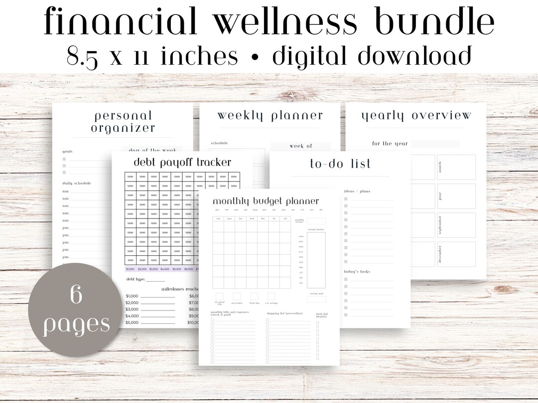 Financial Planner Bundle | Digital Tools to Help Achieve Financial ...