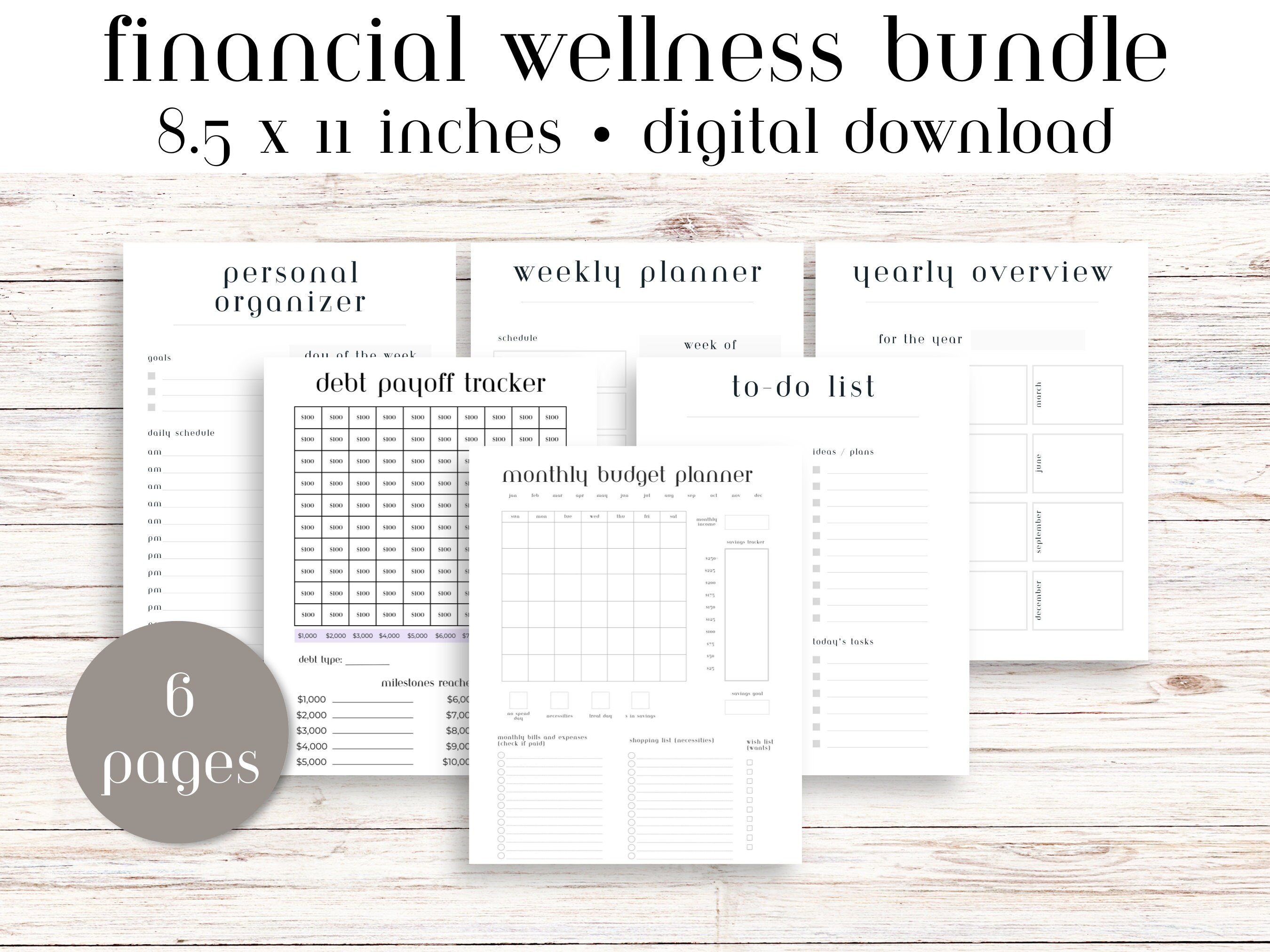 Financial Planner Bundle | Digital Tools to Help Achieve Financial ...