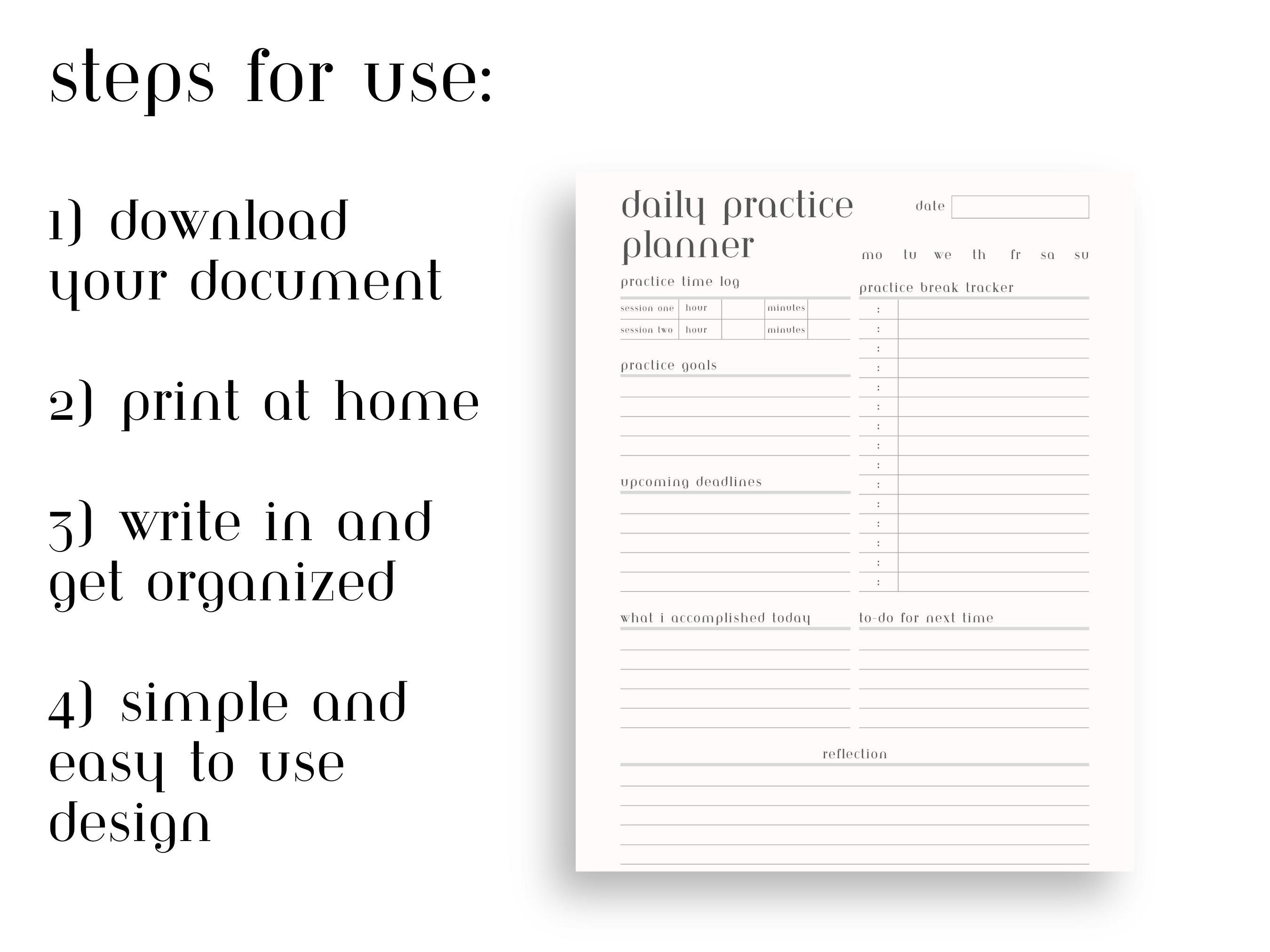 Daily Practice Log and Digital Planner for Musicians | iPad and ...