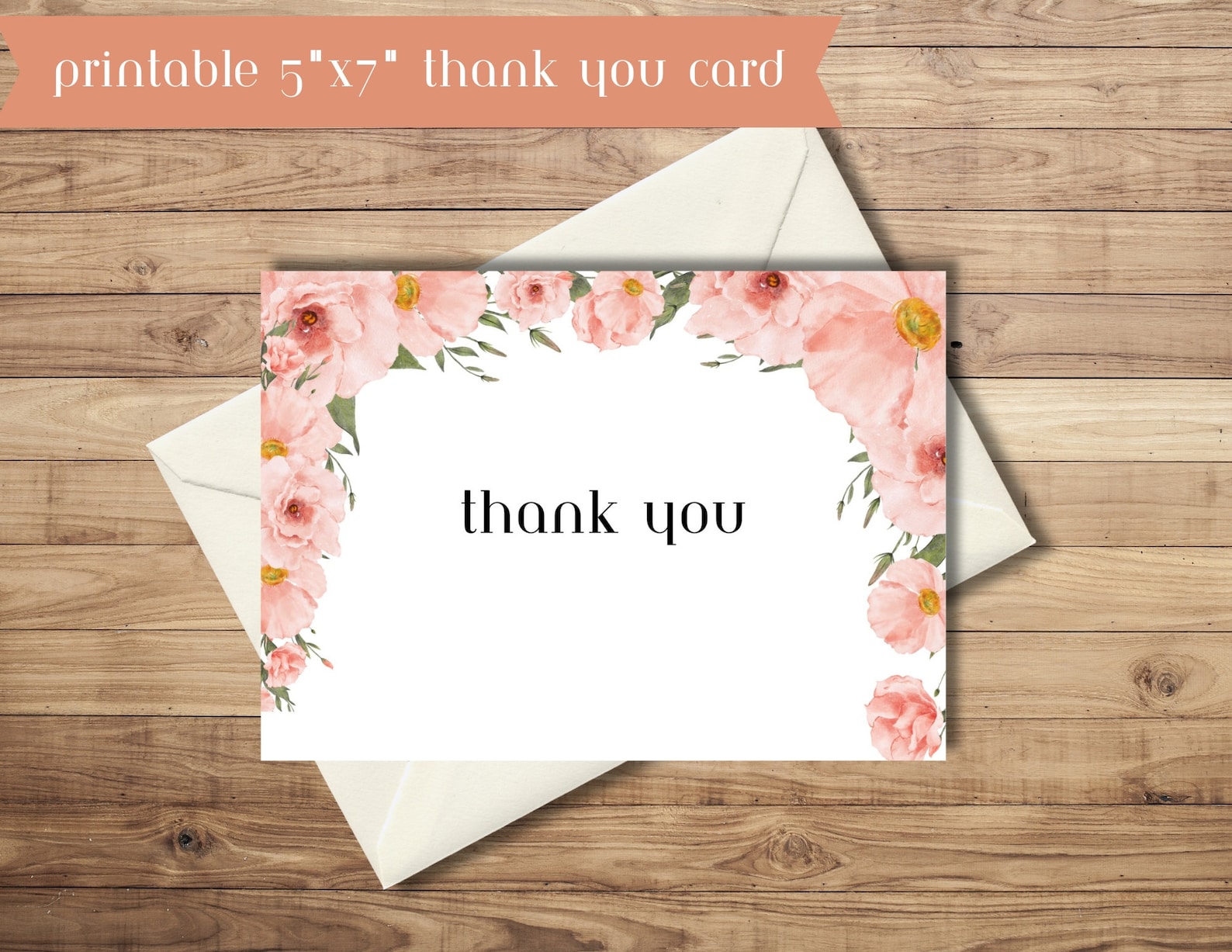 Thank You Card Printable | General Thank You Card | Digital Card ...