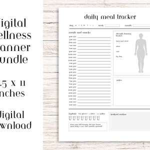 Health and Wellness Digital Planner Bundle | Contains Planner Templates ...