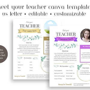 Meet Your Teacher Digital Flyer and Poster Templates | Editable and ...