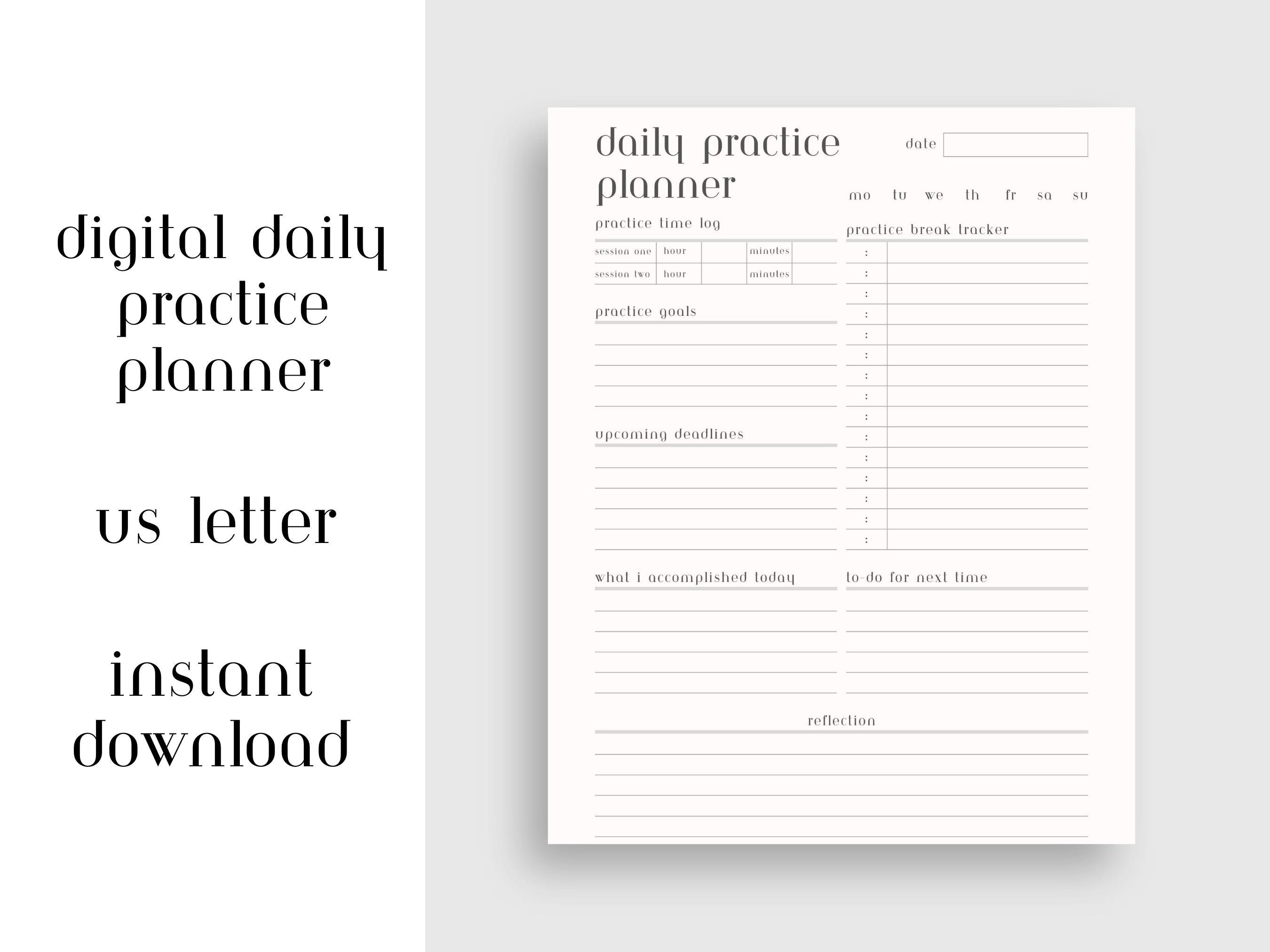 Daily Practice Log and Digital Planner for Musicians | iPad and ...
