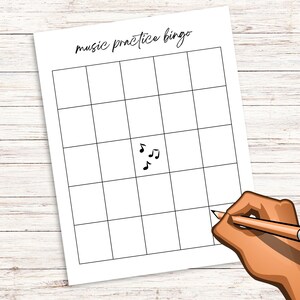 Music Practice Bingo | Printable Bingo Game With Instructions and Pre ...