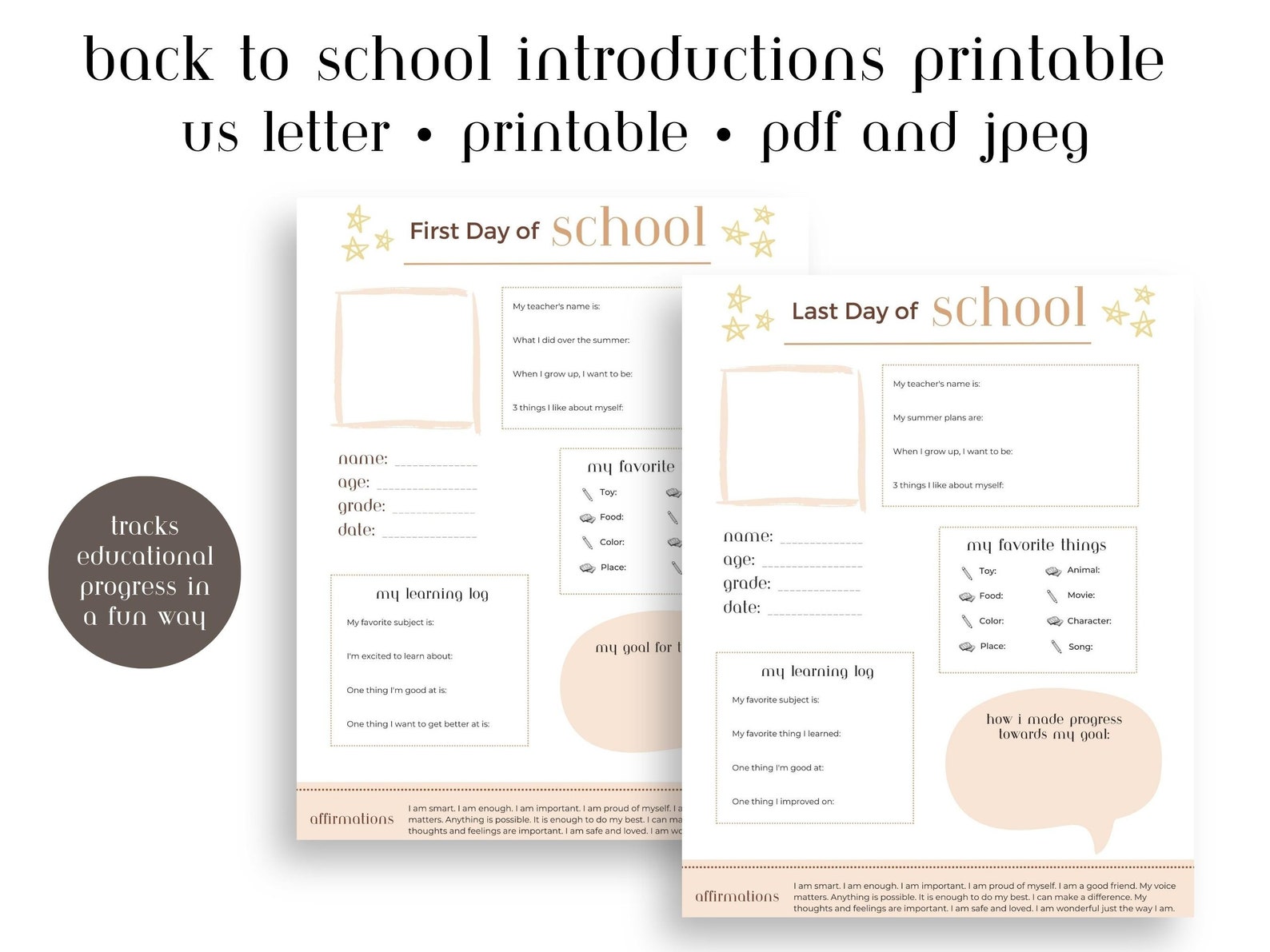 Classroom Introductions Printable | Back to School Printable and ...