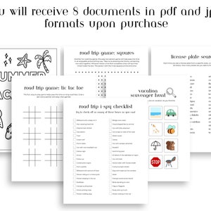 Family Road Trip Printable Activities and Games | 8 Fun Summer Vacation ...