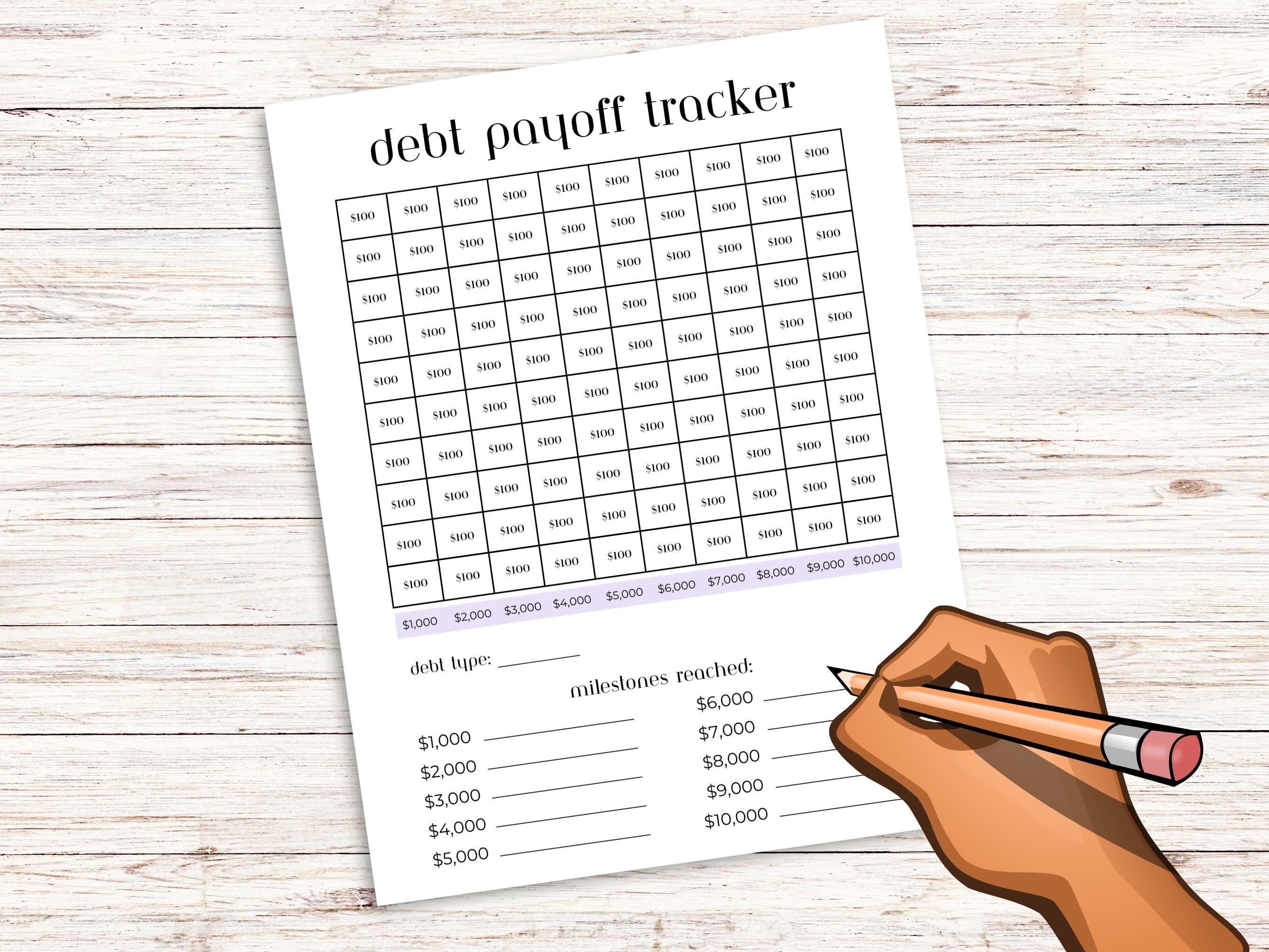 Debt Payoff Tracker Chart Printable Debt Planner Available in PDF and ...
