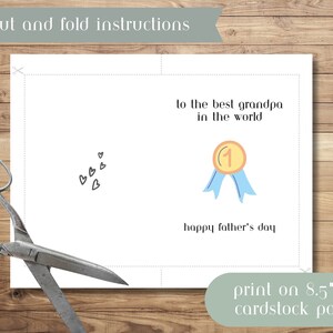 Father's Day Card for Grandpa Printable | Gift for Grandpa | Digital ...