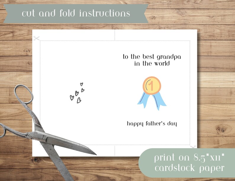 Father's Day Card for Grandpa Printable | Gift for Grandpa | Digital ...