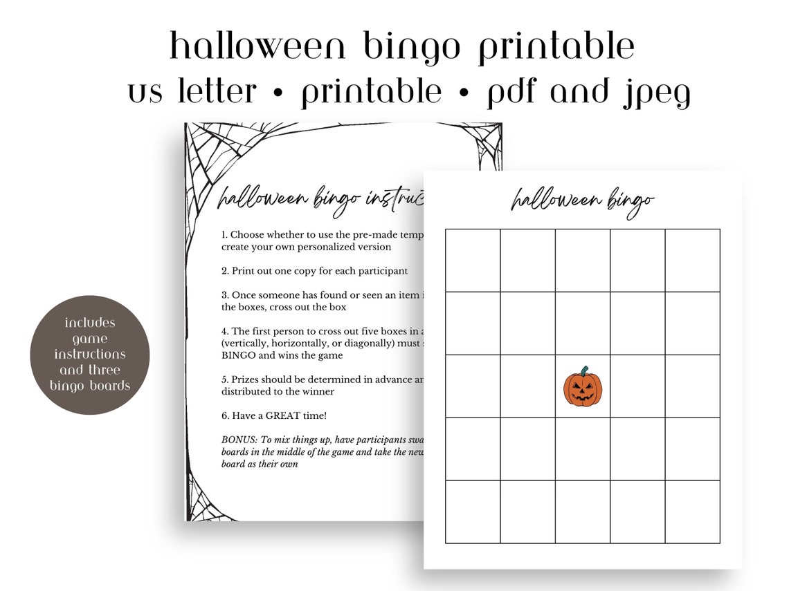 Halloween Bingo Cards | Halloween Trick or Treat and Costume Bingo ...