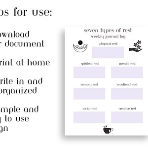 Seven Types of Rest Digital Journal Template | Wellness Journal | iPad ...