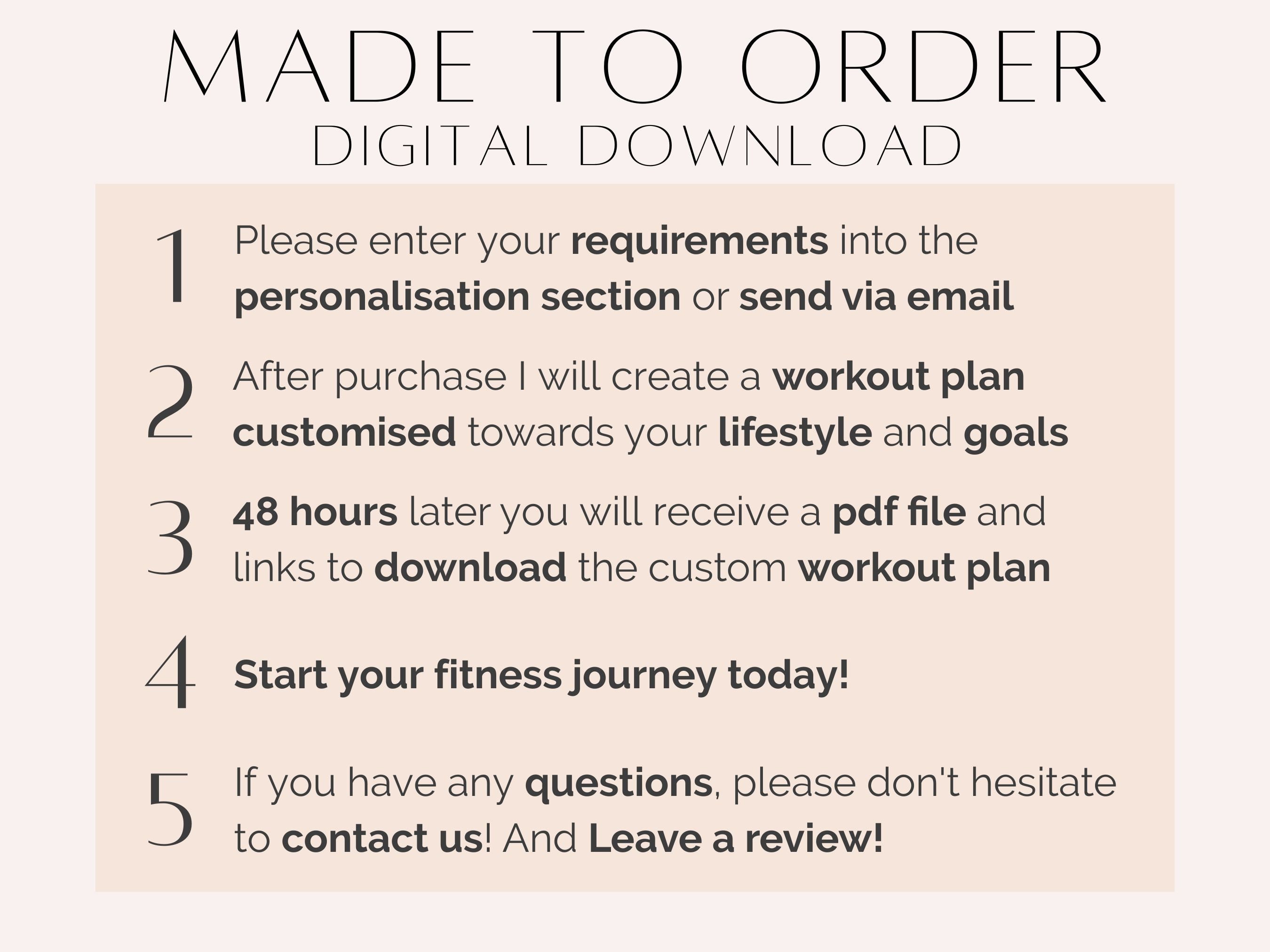 Personalised Workout Plan & Free Workout Planner Google Sheets Template ...