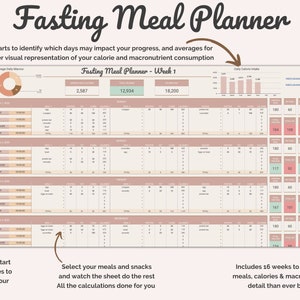 Ultimate Meal Planner & Intermittent Fasting Tracker for Google Sheets ...