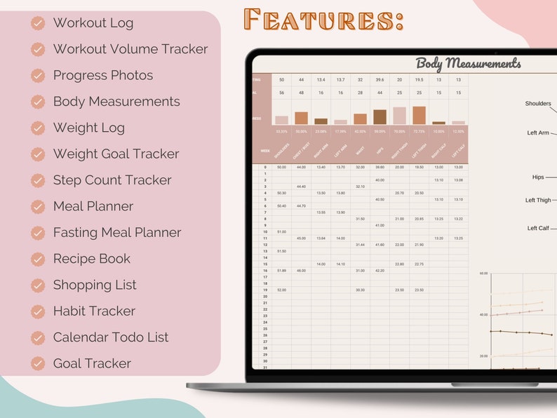 Ultimate Workout Planner & Weight Loss Tracker for Google Sheets, Gym ...