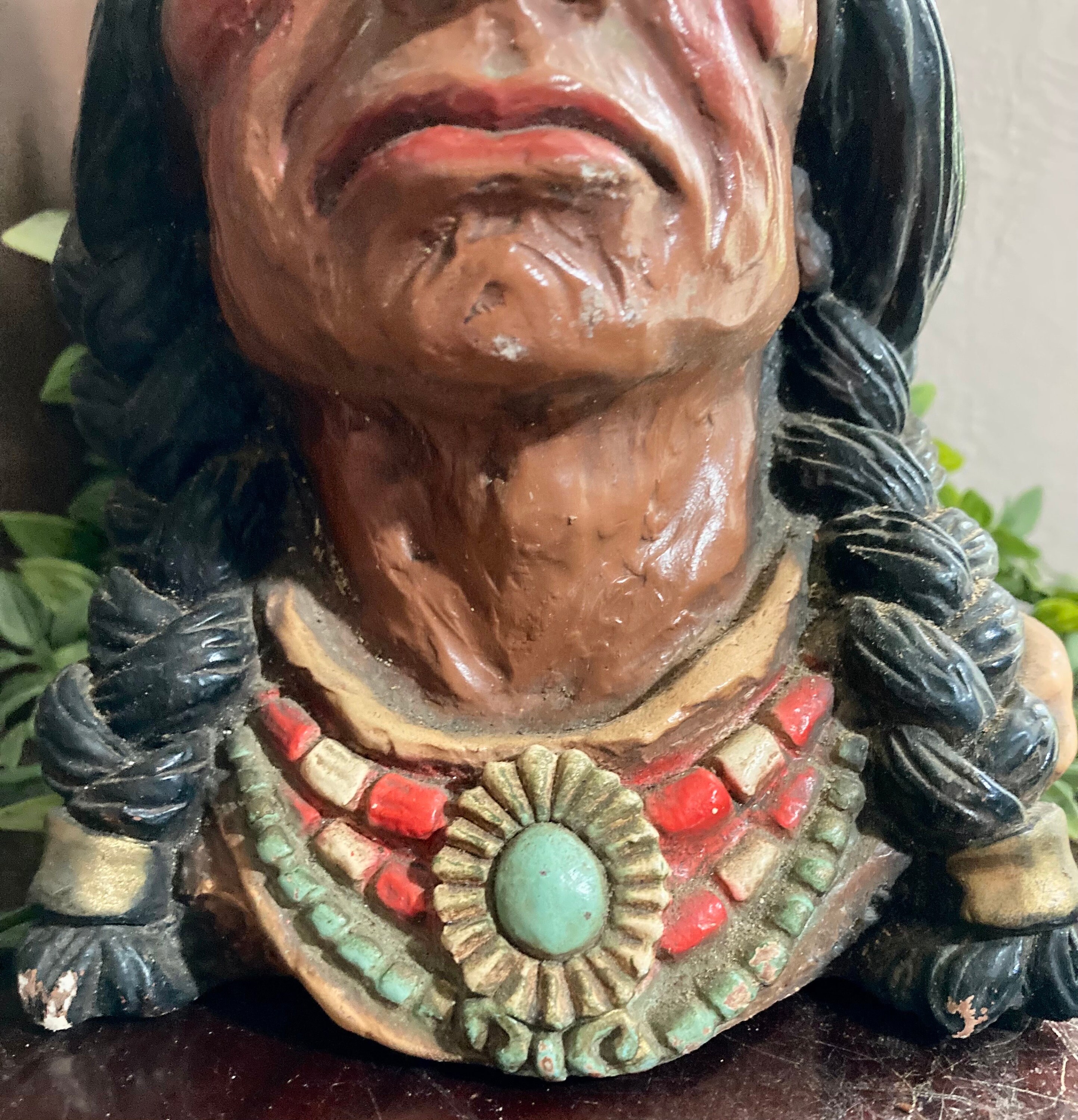 Universal Statuary Kendrick Native American Indian Statue 1966 Bookend ...