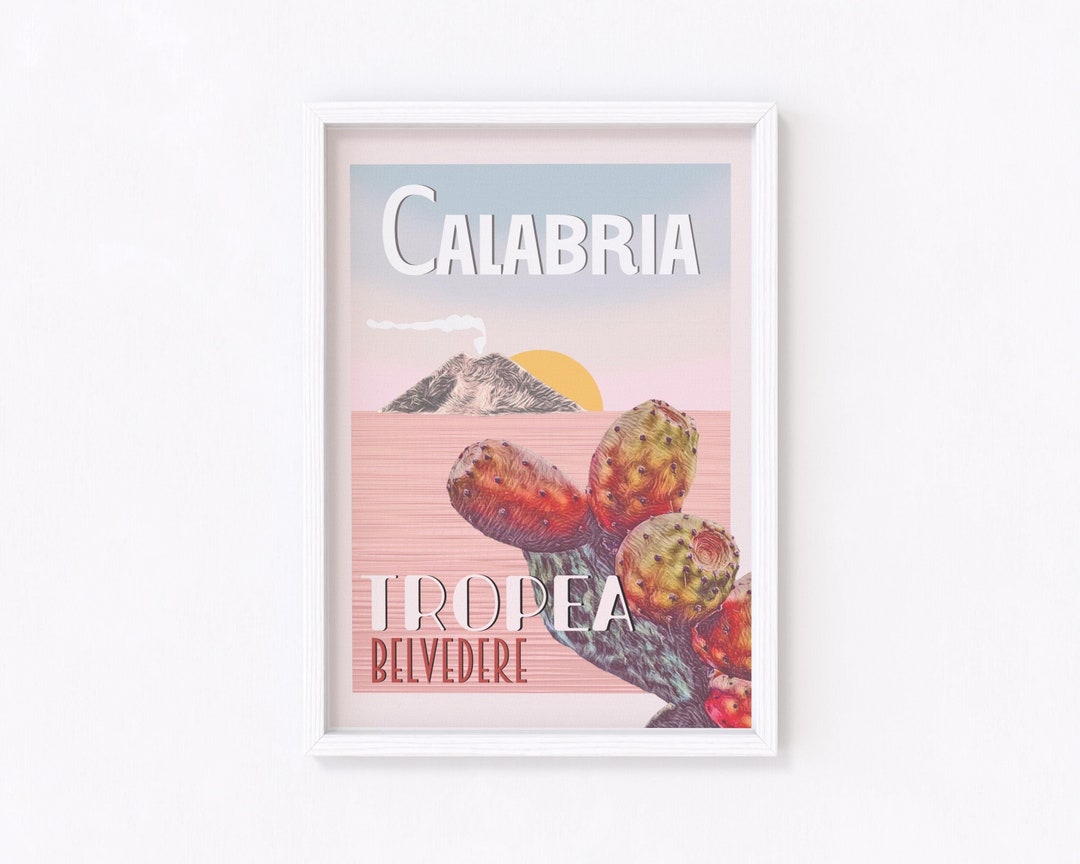 Tropea Calabria Travel Poster, Calabria Wall Art, Calabria Art Print ...