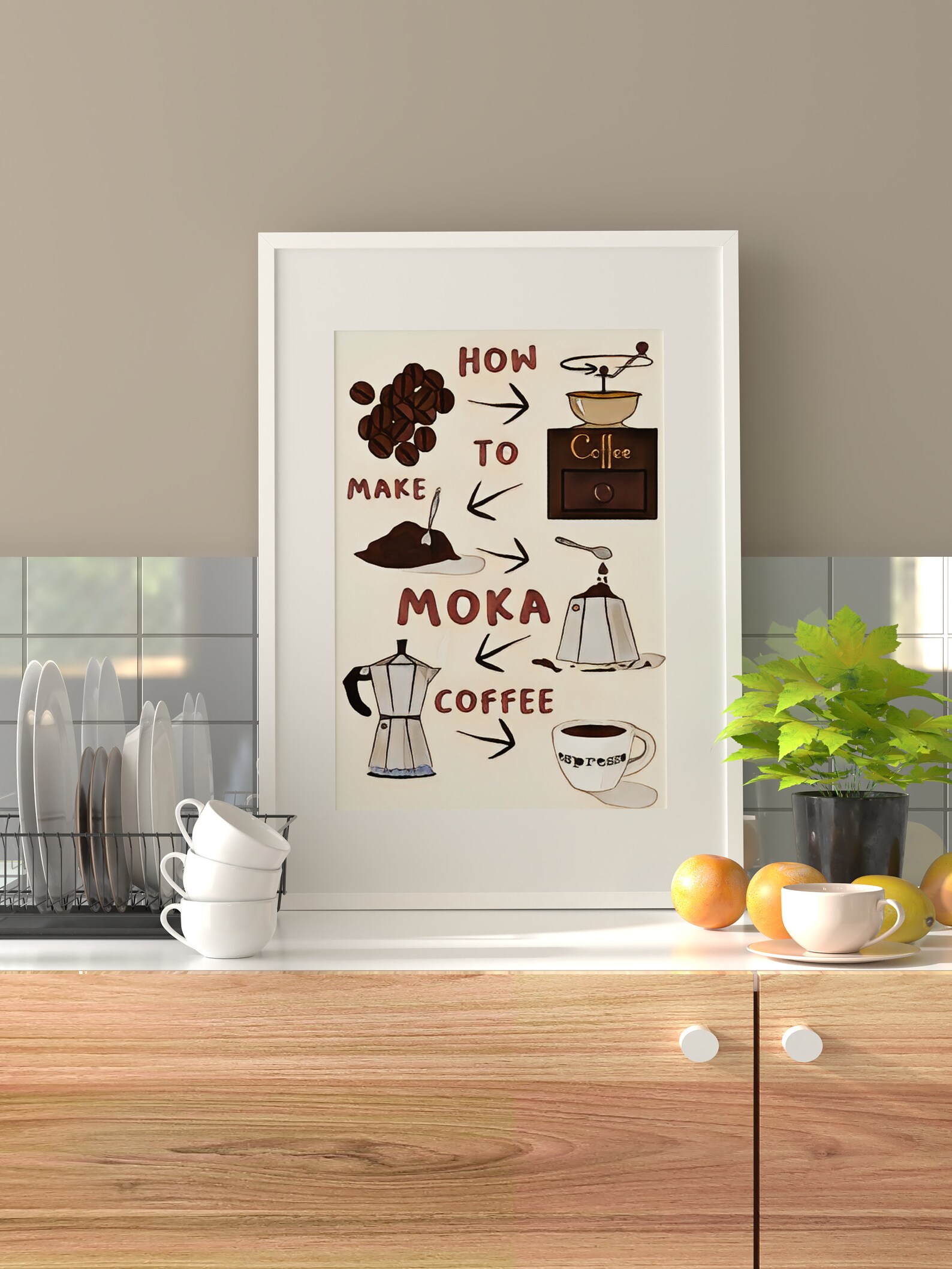 Funny Coffee Wall Art Moka Coffee Poster Italian Mocha - Etsy