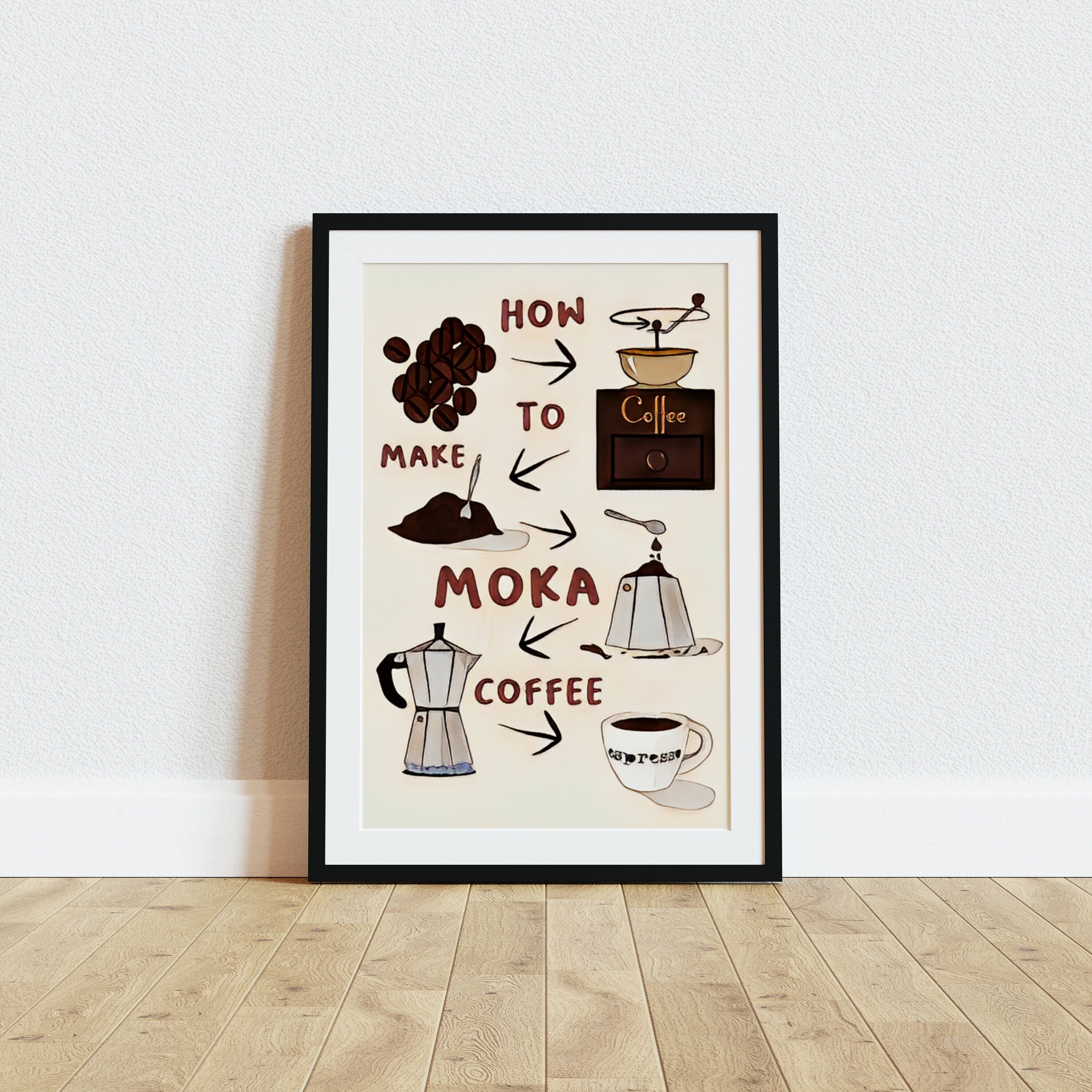 Funny Coffee Wall Art Moka Coffee Poster Italian Mocha - Etsy