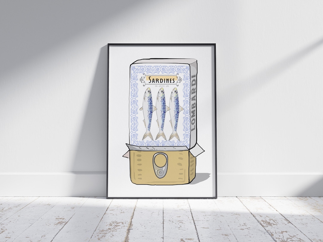 Printable Sardines Box Wall Art, Sardines Painting, Sardines Art Print ...