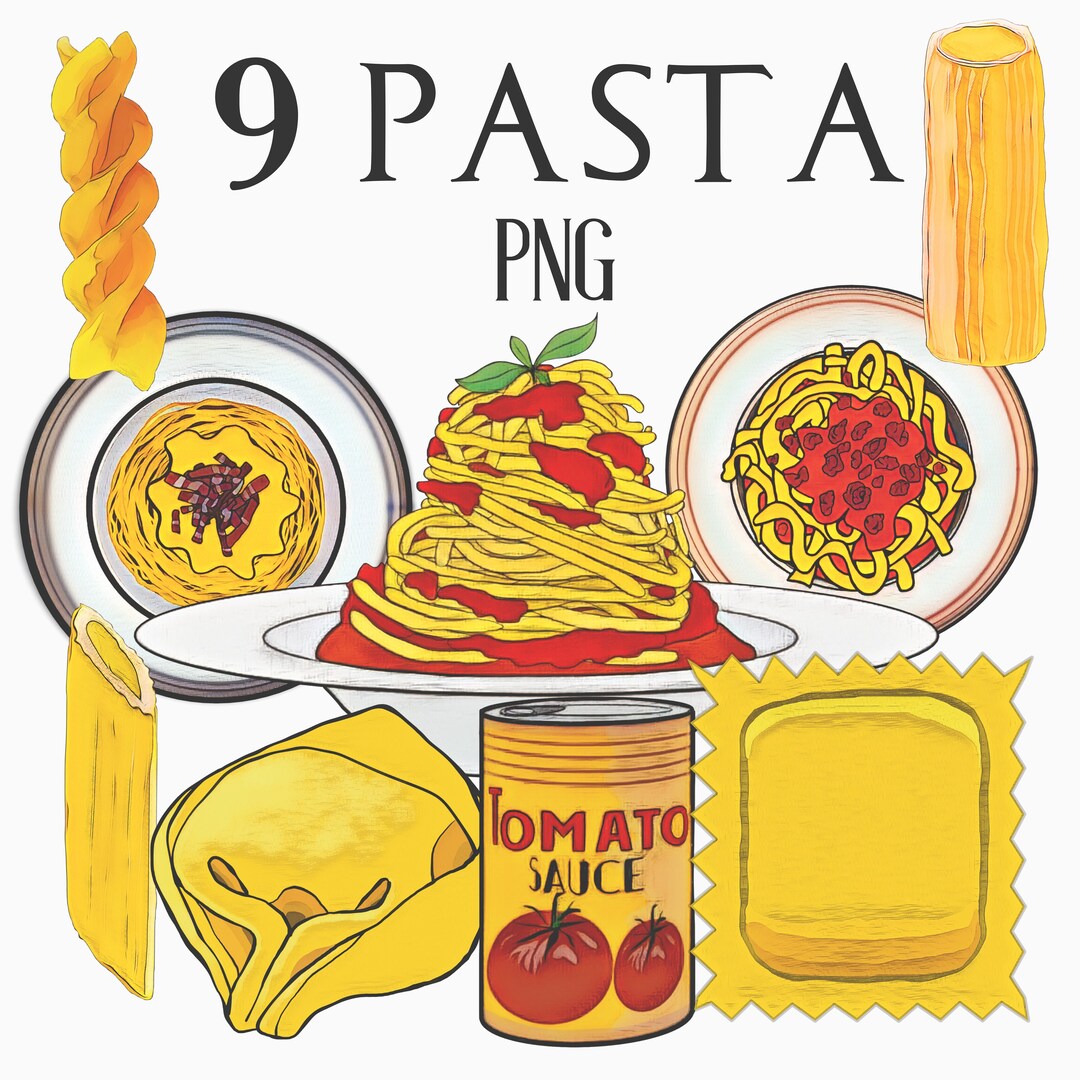 Clipart Pasta Bundle, Pasta Png, Italian Food Png, Spaghetti Png ...