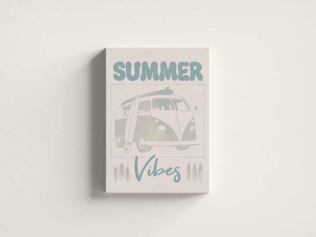 Summer Vibes Wall Art, Surf Wall Art, Ocean Wall Decor, Sea Wall Art ...