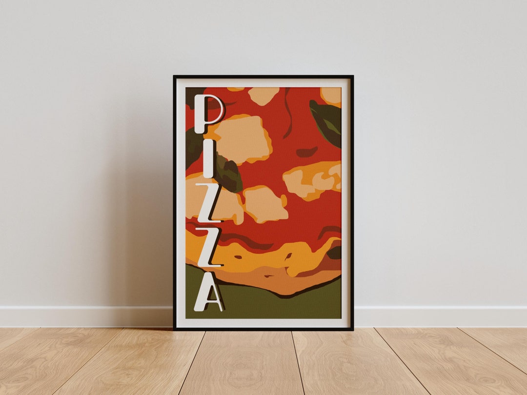 Pizza Wall Art, Pizza Print Art, Pizza Decor, Pizza Margherita, Pizza ...