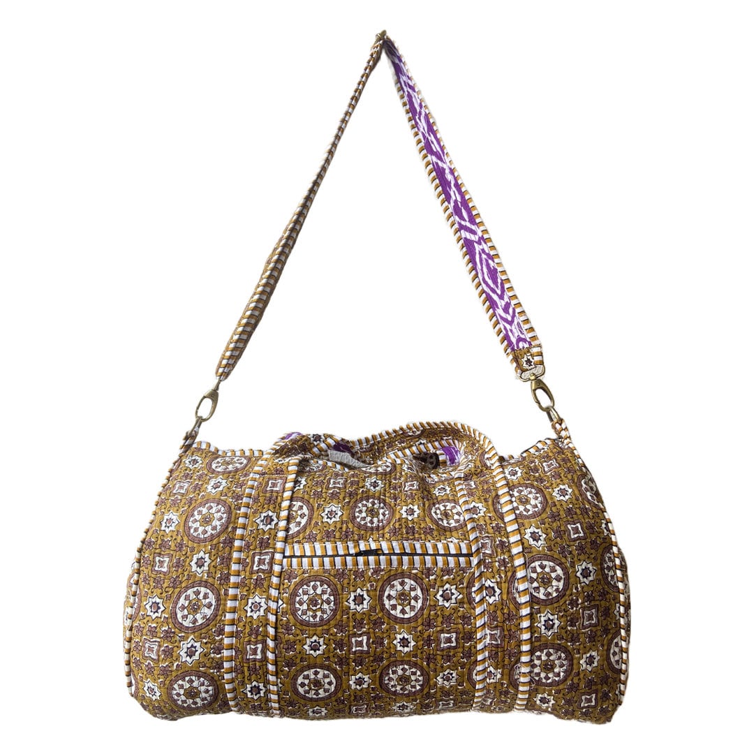 Large Printed Travel Bag, Quilted Duffle Bag, Handmade Shopping Bag ...