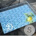 Acrylic Blue Lemon Print Serving Tray With Handles, Modern Decorative ...