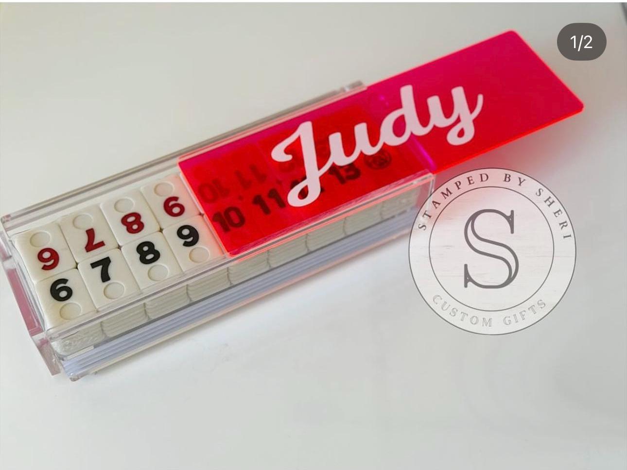 Elite Lucite Rummikub Set With Case, Rummy Board Game, Handmade Rummy ...