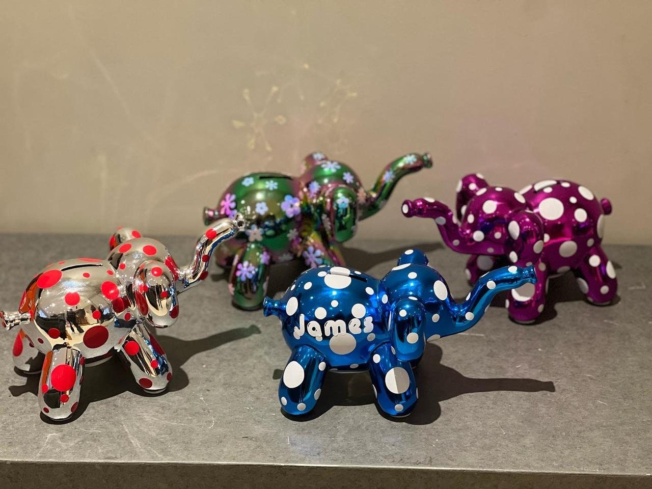 Balloon Elephant Money Bank, Elephant Piggy Bank, Elephant Ceramic ...