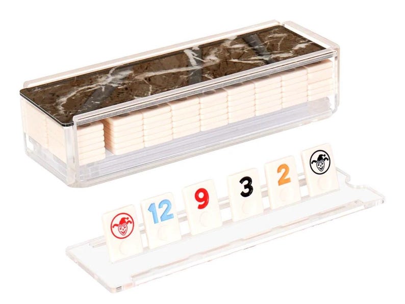 Elite Lucite Rummikub Set With Case, Rummy Board Game, Handmade Rummy ...