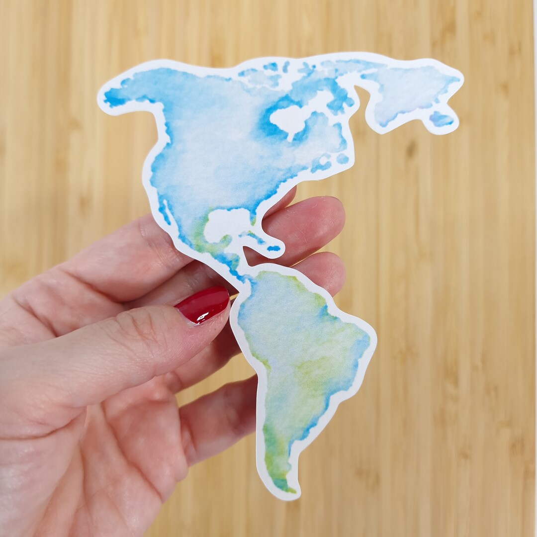 WORLD MAP STICKERS. Ann Friks Handmade Stickers. Traveling Notebook ...