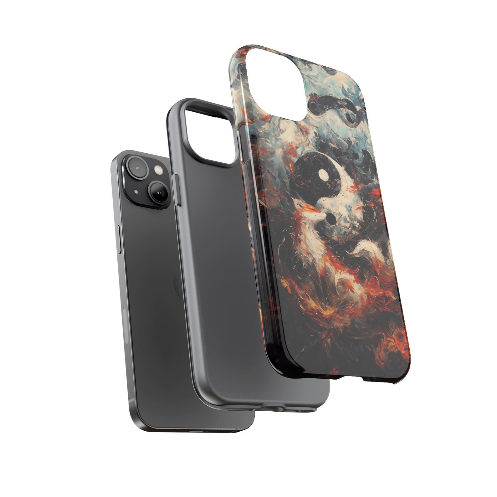 Kitsune Fox Yin and Yang Painting, Yin, Yang, Culture,tradition ...