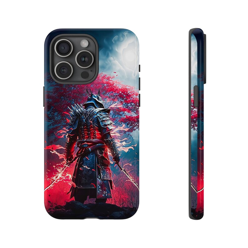 Japanese Samurai With Lightning Swords in Cherry Blossom Tree, Majestic ...