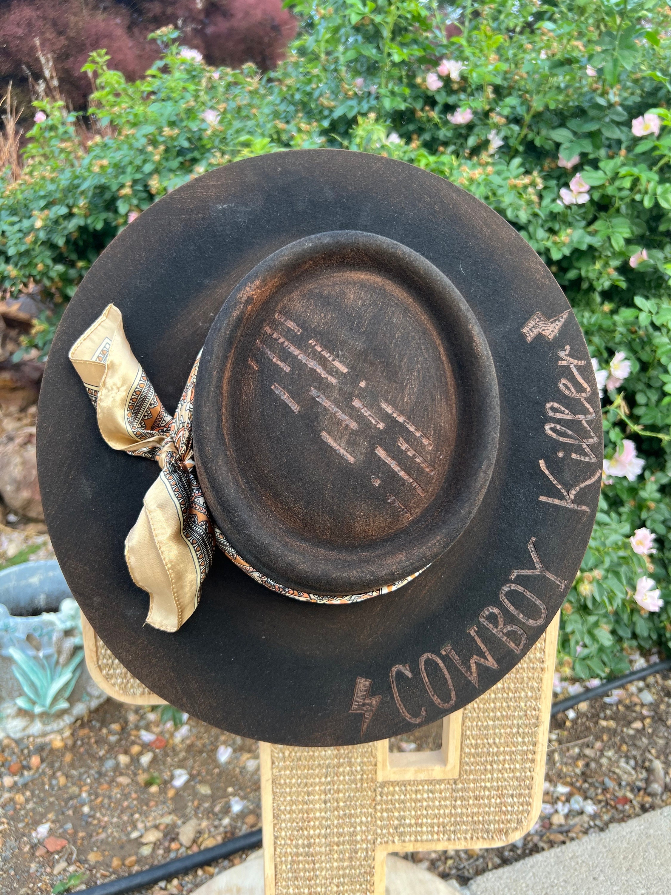 Custom Burned Hat - Large - Etsy