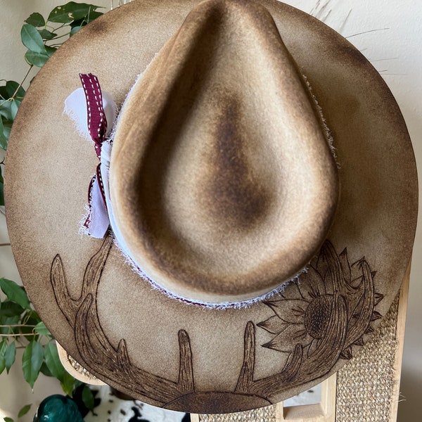 Burned Hat - Etsy