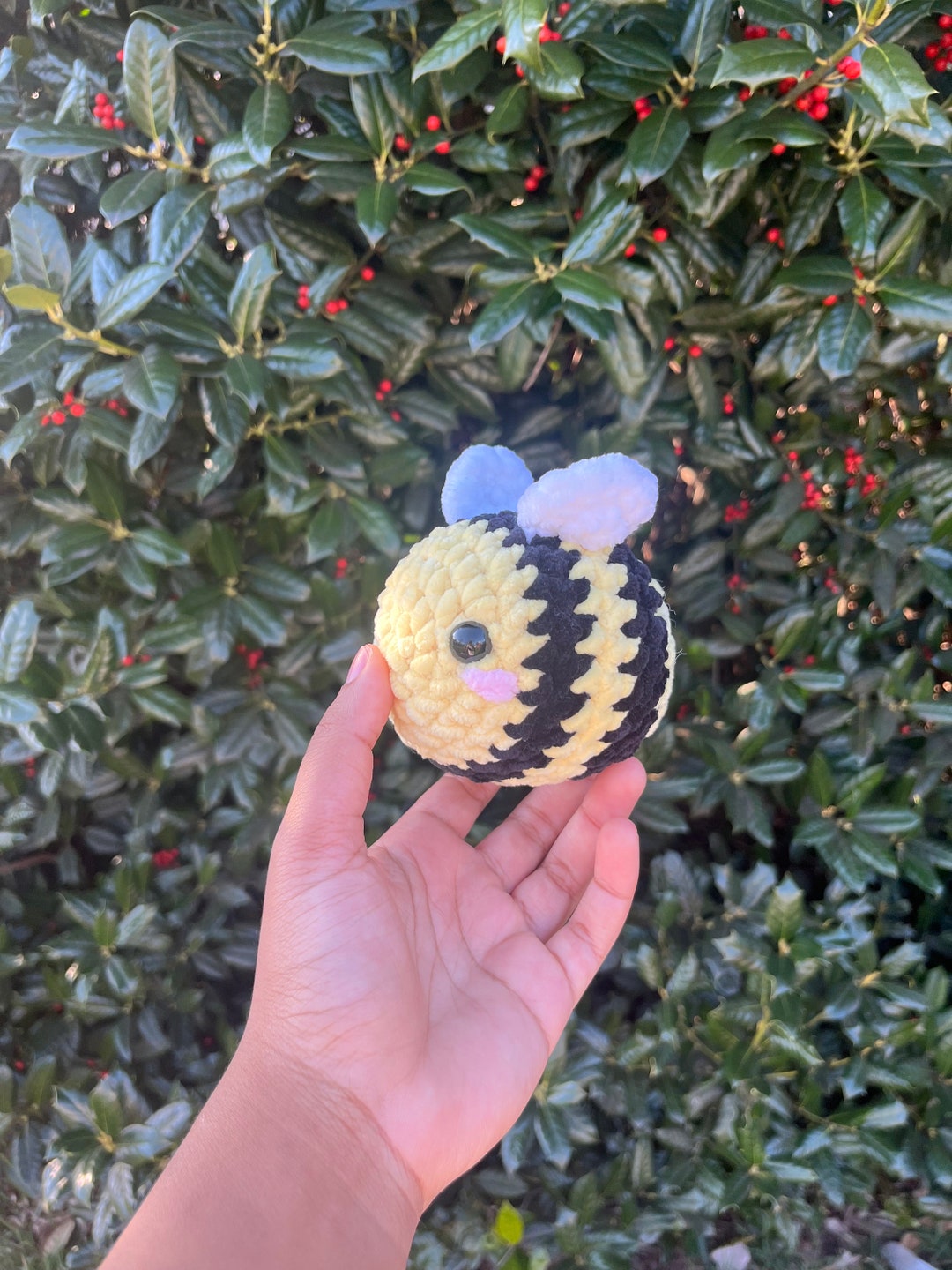 Mini Bees Smiley Face Bees Crochet Bee Stuffed Animal - Etsy