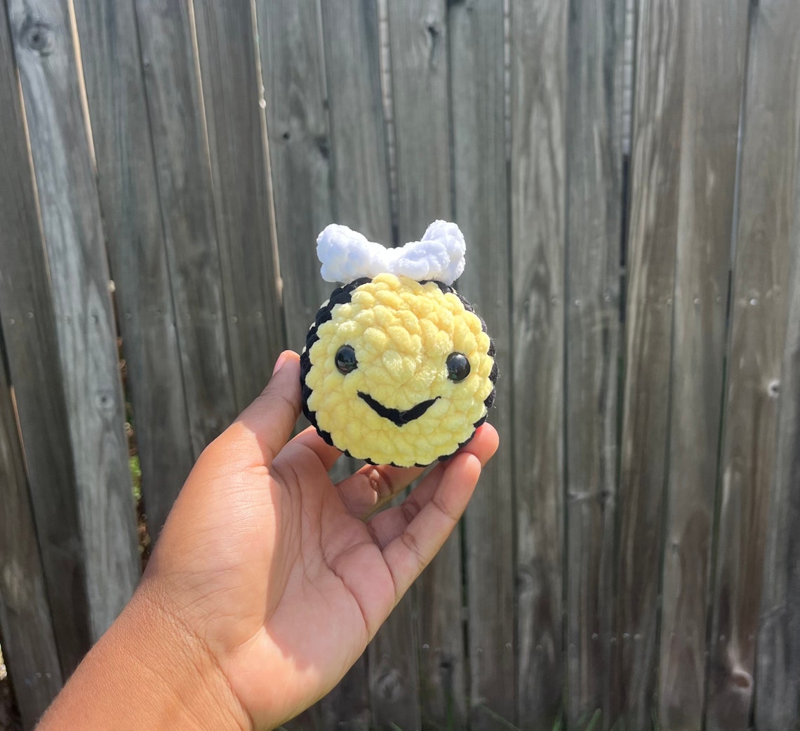 Mini Bees Smiley Face Bees Crochet Bee Stuffed Animal - Etsy
