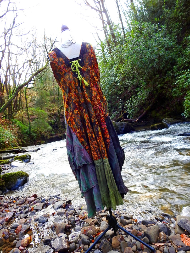 Woodland Wedding Dress, Forest Wedding, Green Festival Dress, Samhain ...