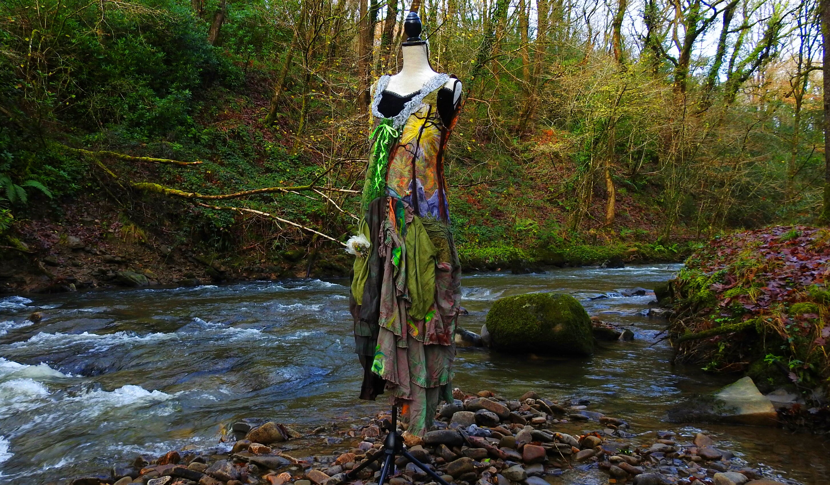 Woodland Wedding Dress, Forest Wedding, Green Festival Dress, Samhain ...