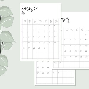 Printable Digital Calendar 2023 | Monthly Planner 2023 | Minimalistic ...