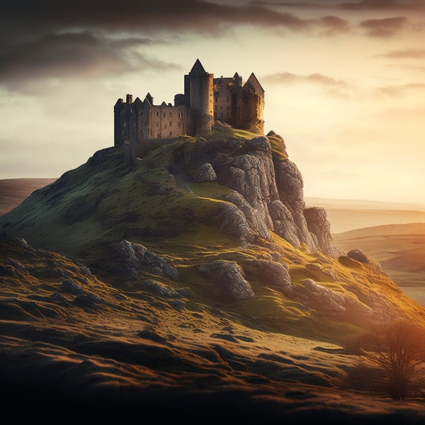 Ancient Castle Wall Art - Etsy