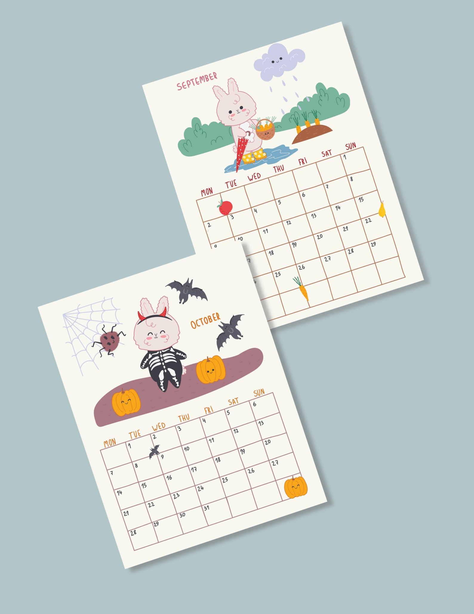 2024 Kids Calendar Printable, Monthly Calendar, Kids Schedule ...