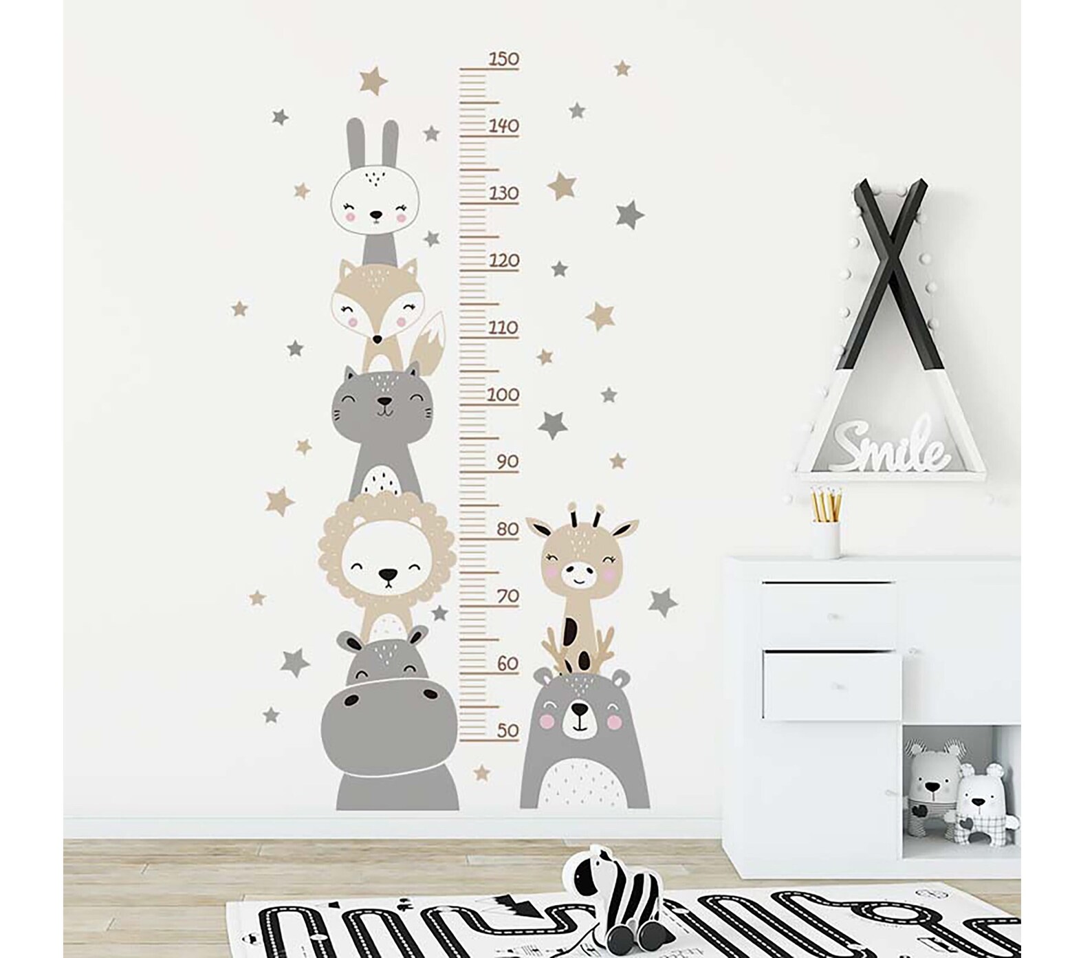 Kids Height Measurement Boho Wall Stickers and Decals /nursery Art ...