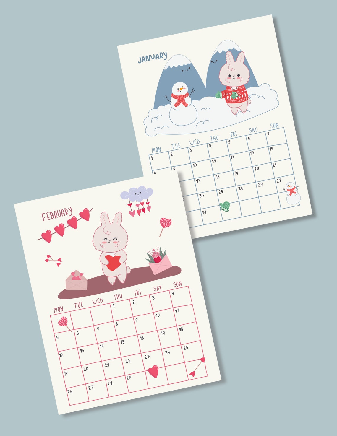 2024 Kids Calendar Printable, Monthly Calendar, Kids Schedule ...