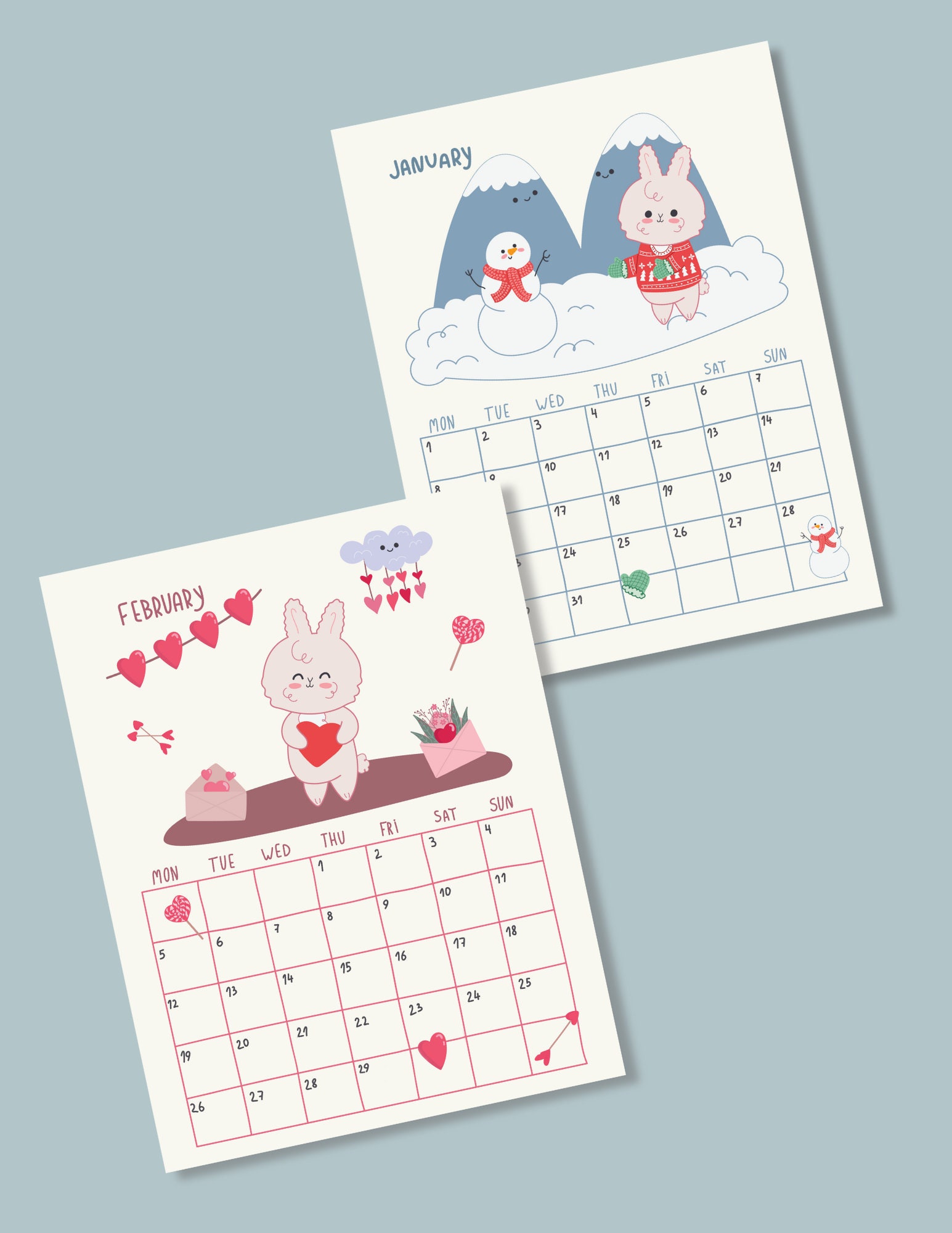 2024 Kids Calendar Printable, Monthly Calendar, Kids Schedule ...