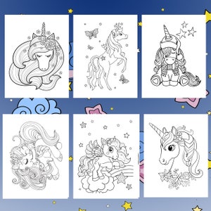 Unicorn Coloring Book , Fun Activity, Cover Coloring Book for Children ...