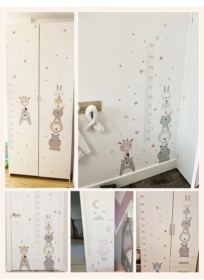 Kids Height Measurement Boho Wall Stickers and Decals /nursery Art ...